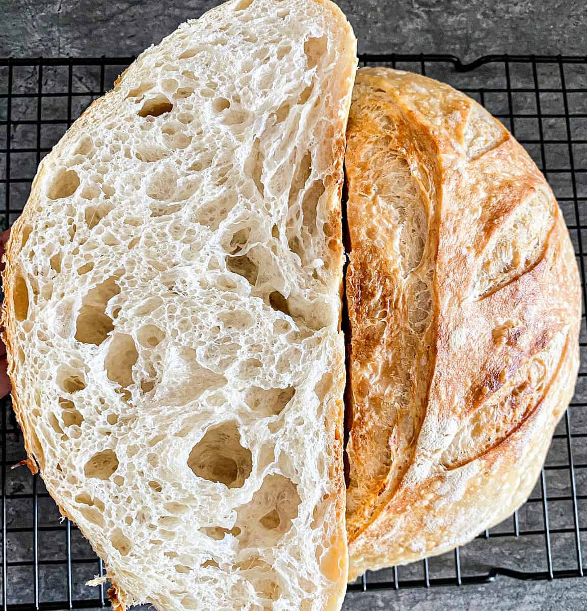 How To Batch Bake Sourdough Bread - Stretch and Folds