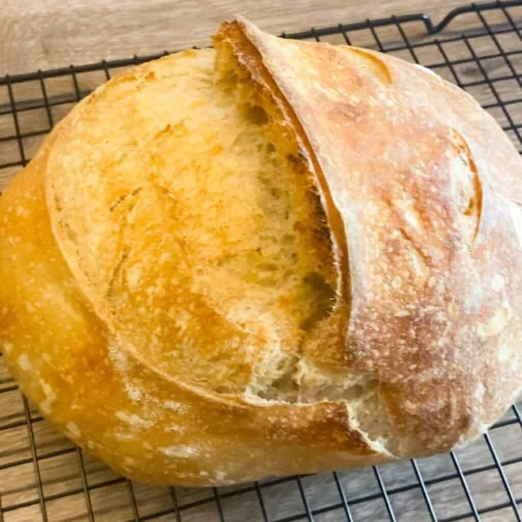 No-Knead Rustic Whole Wheat Sourdough Bread Recipe - Stretch and Folds