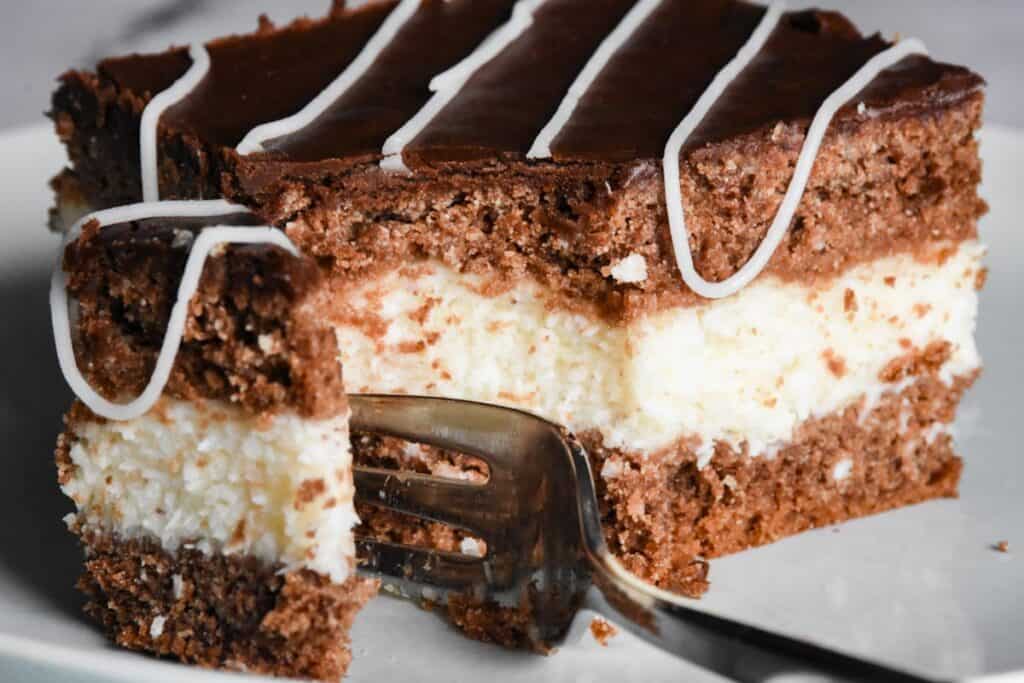 Sourdough Discard Chocolate Coconut Cake Squares - Stretch and Folds