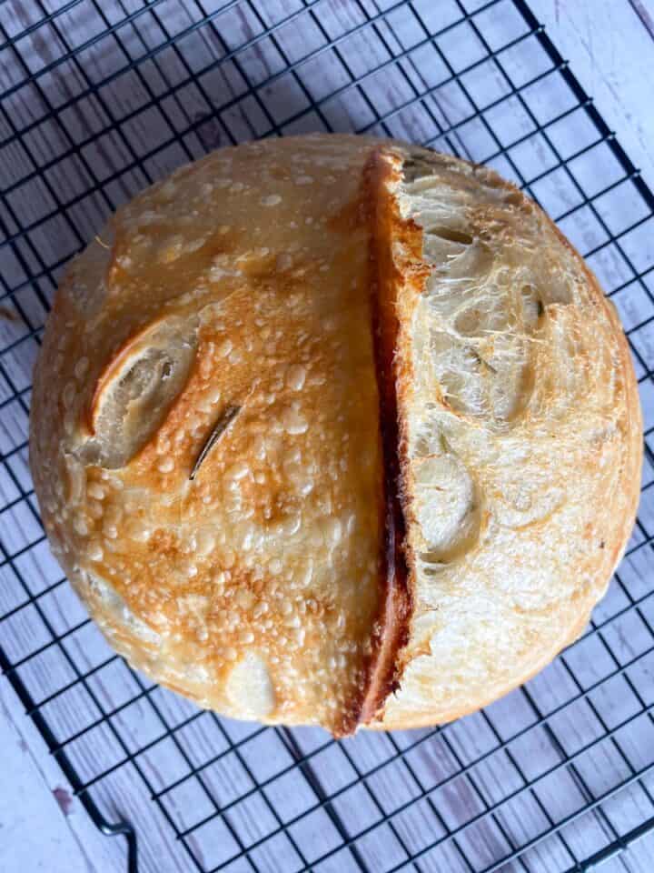 Aromatic Rosemary Sourdough Bread Recipe - Stretch and Folds