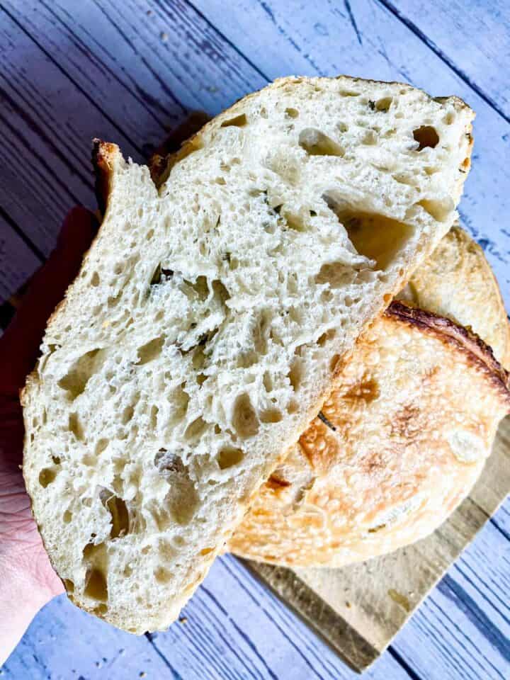 Aromatic Rosemary Sourdough Bread Recipe - Stretch and Folds
