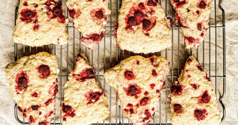 Sourdough Scones with Raspberry and White Chocolate - Stretch and Folds