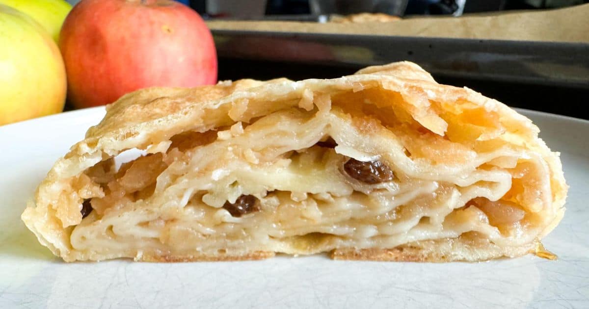 Traditional Apple Strudel Recipe - Stretch and Folds