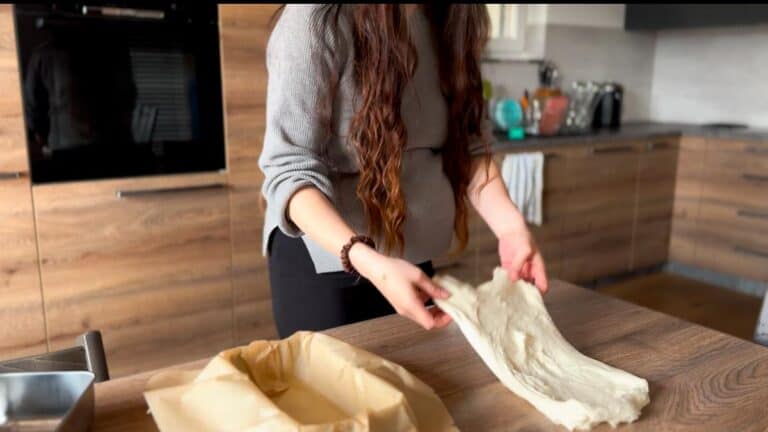Sourdough Bread in a Loaf Pan (Two-Pan Method) - Stretch and Folds